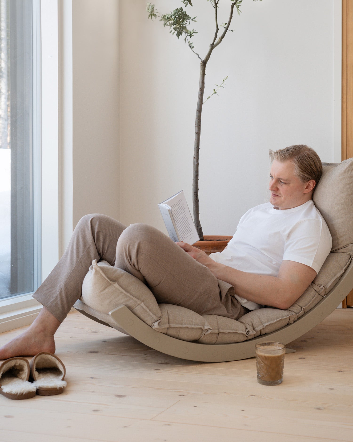 LAAKSO rocking lounger | beige – FitWood