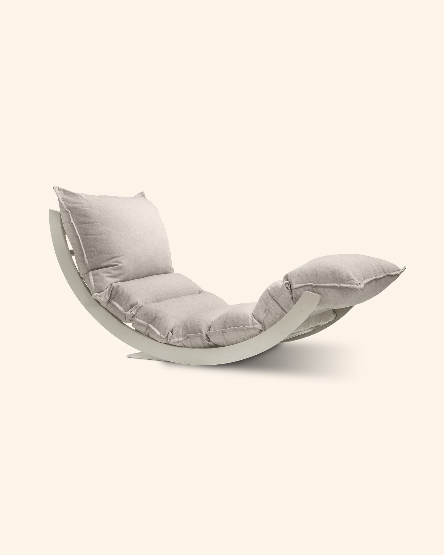 LAAKSO rocking lounger, OHRA cushion and wedges | beige set – FitWood
